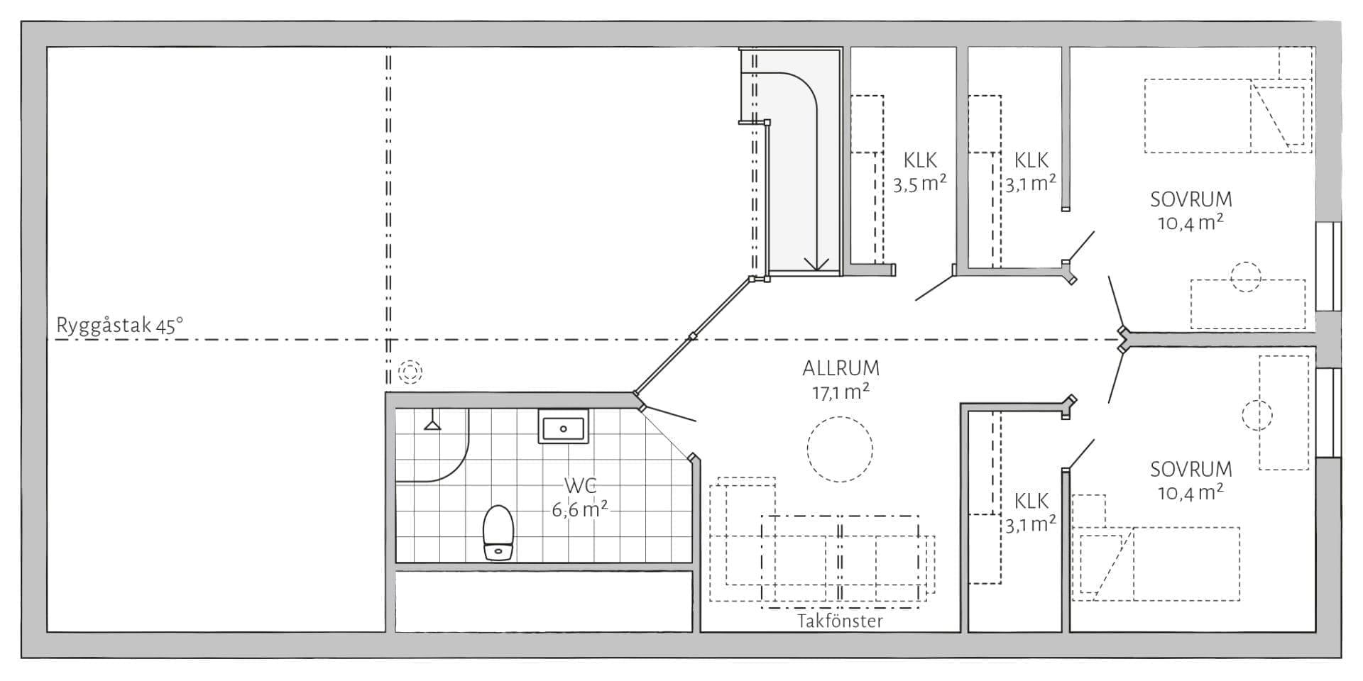 Modernt ladhus med loft öppen planlösning – Askeryd