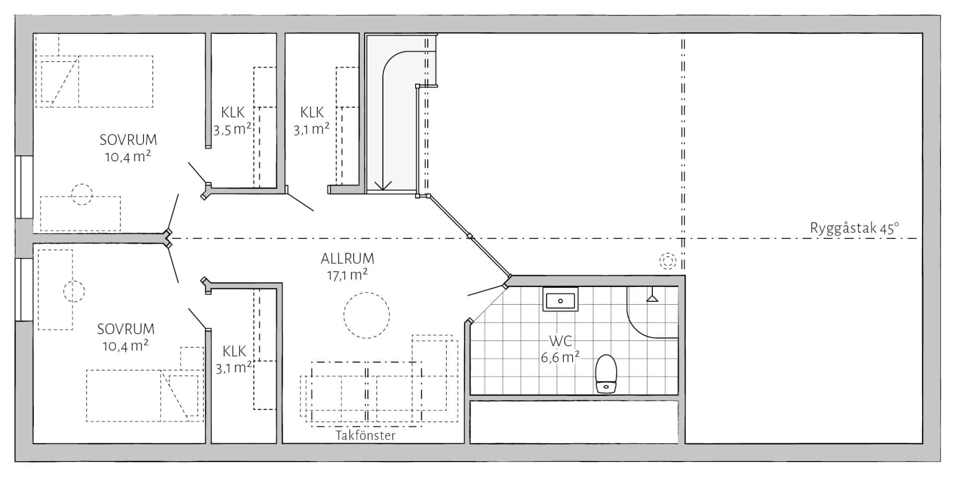Modernt ladhus med loft öppen planlösning – Askeryd
