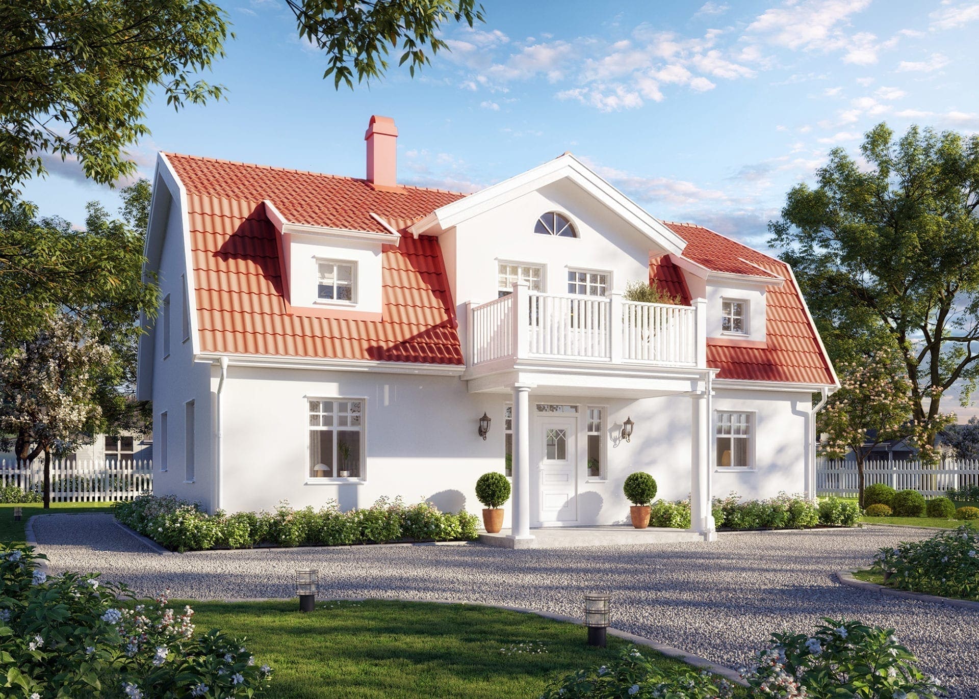 Klassiskt hus med mansardtak i 2 plan – Sätesgården