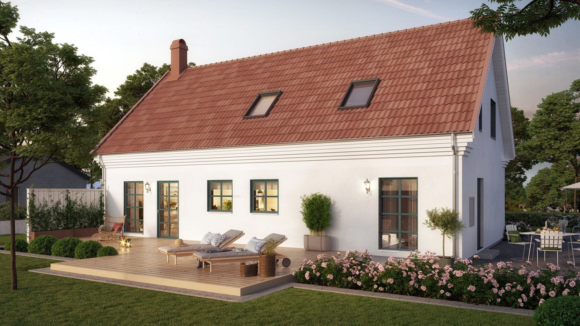 Stenhus med stomme av trä - Eksjöhus