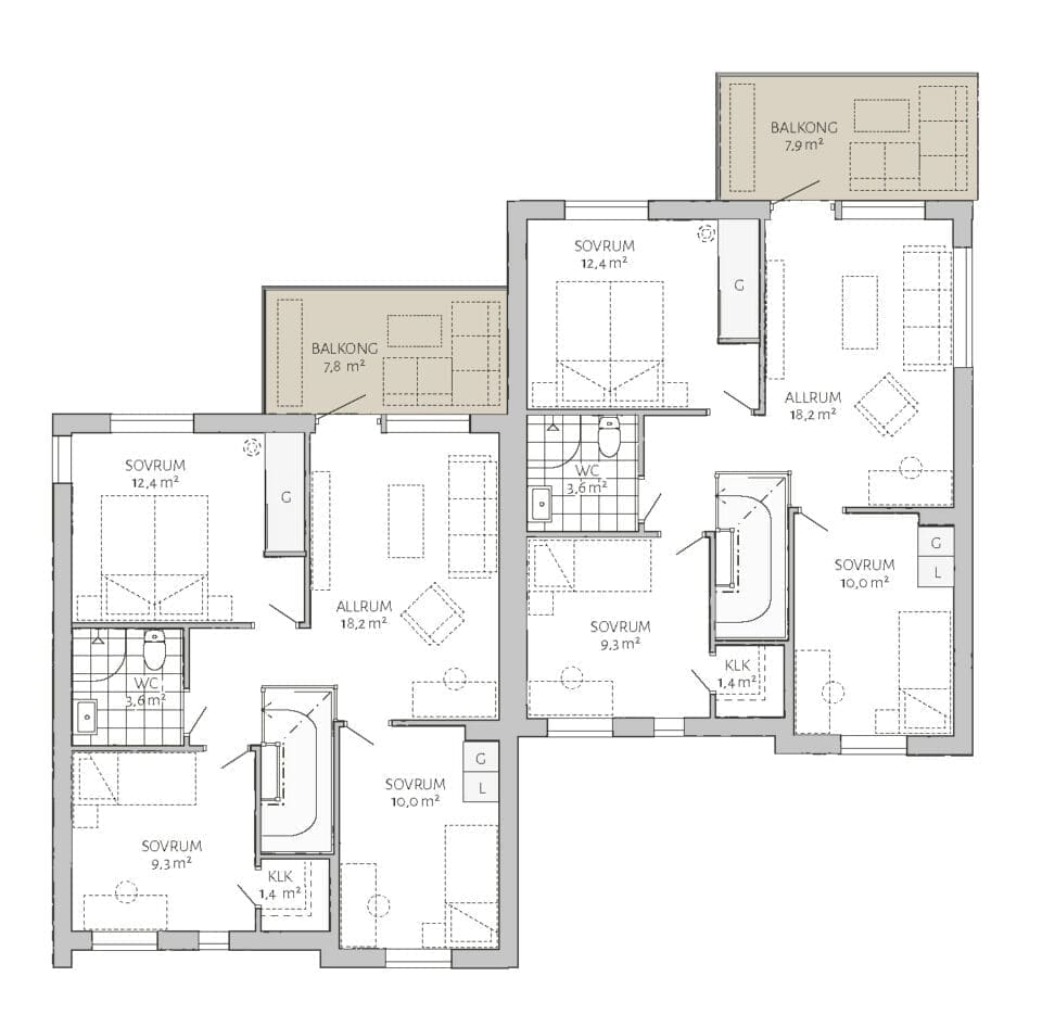 Manhem parhus 1-6, Norrköping - Tomter till salu - Eksjöhus