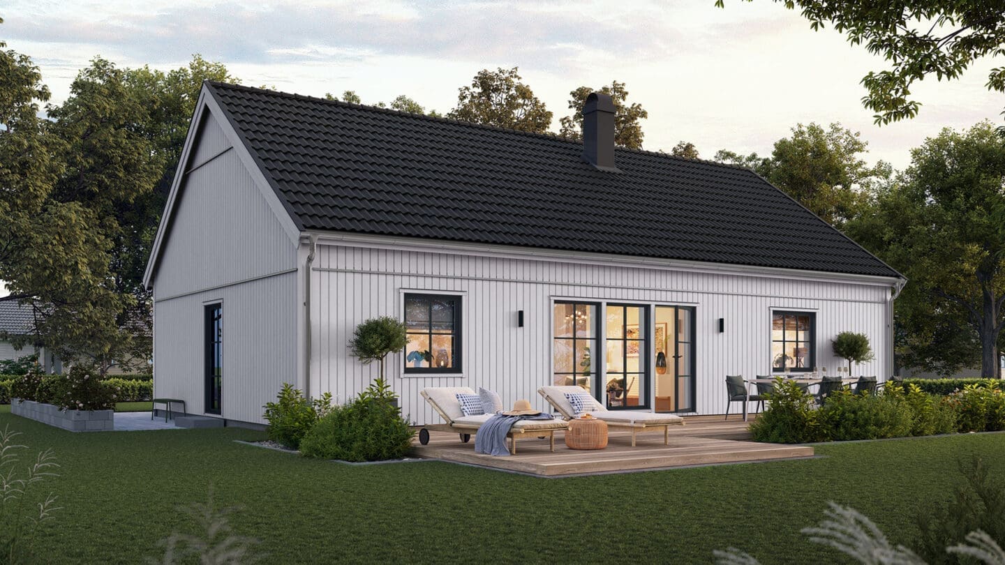 Ytsmart och stilrent enplanshus – Prio 116 Industriell