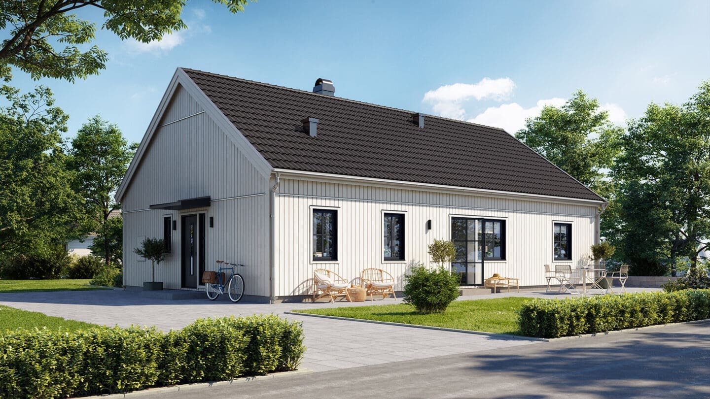 Ytsmart och stilrent enplanshus – Prio 116 Industriell